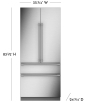 Monogram ZIP364IPVII 4-Door French Door Refrigerator | Abt