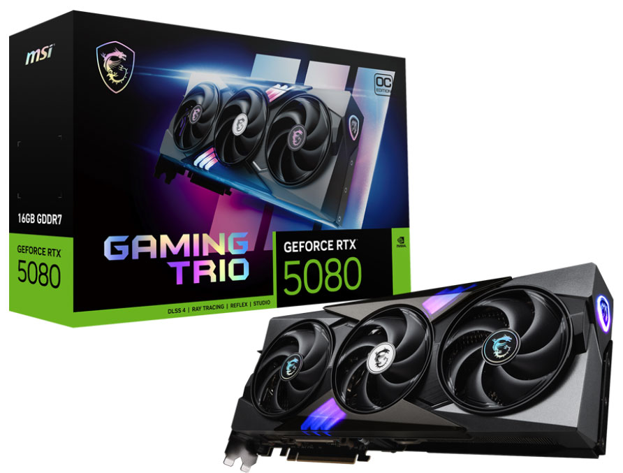 MSI GeForce RTX 5080 16G GAMING TRIO OC Graphics - G5080-16GTC