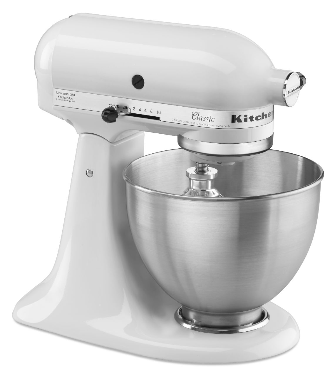 KitchenAid 4.5 Qt. White Tilt-Head Stand Mixer - K45SSWH | Abt