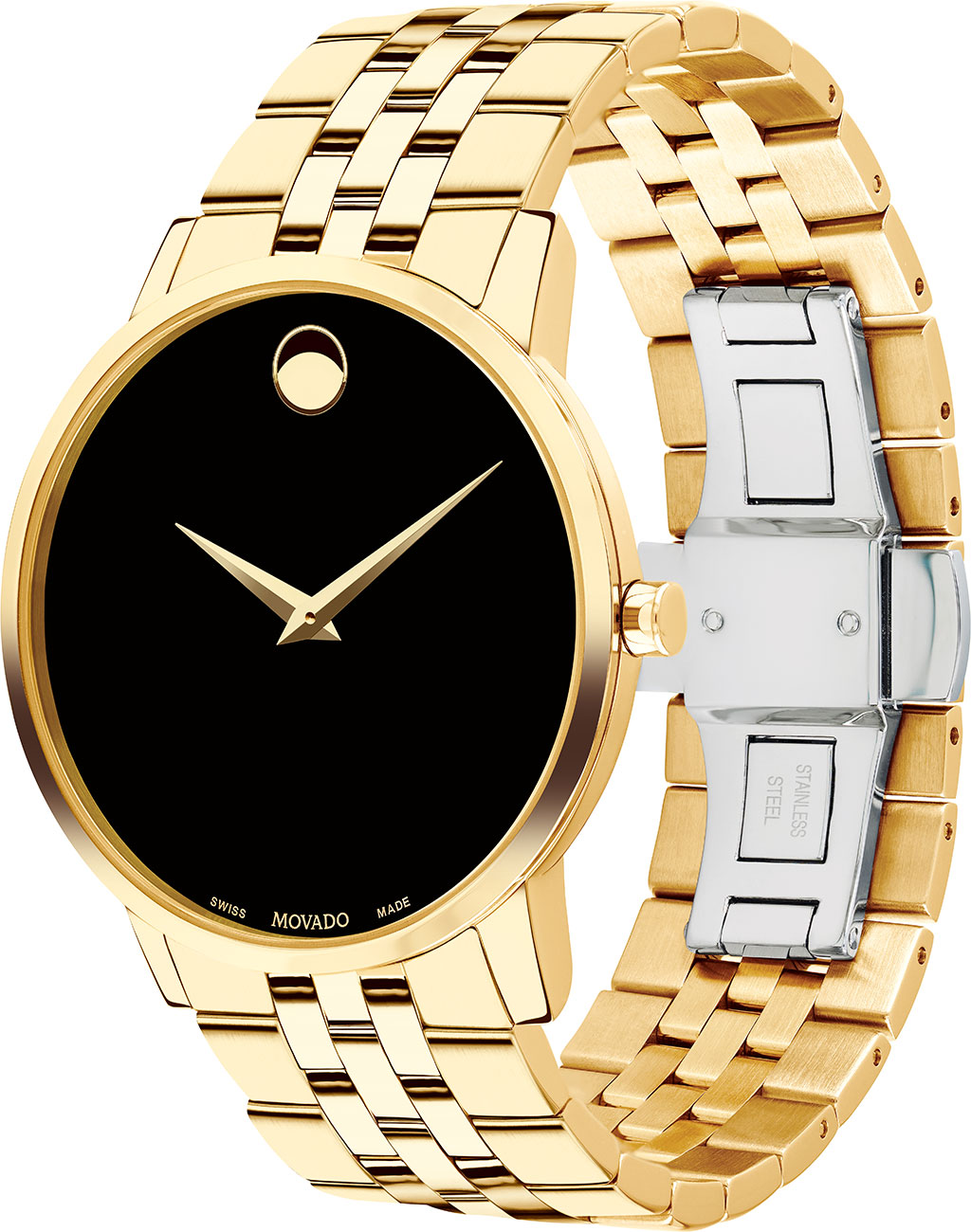 Movado Museum Classic 40mm Yellow Gold Mens Watch - 0607203
