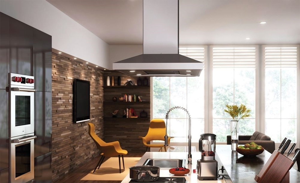 Wolf VI42S 42 Inch Stainless Steel Island Hood | Abt