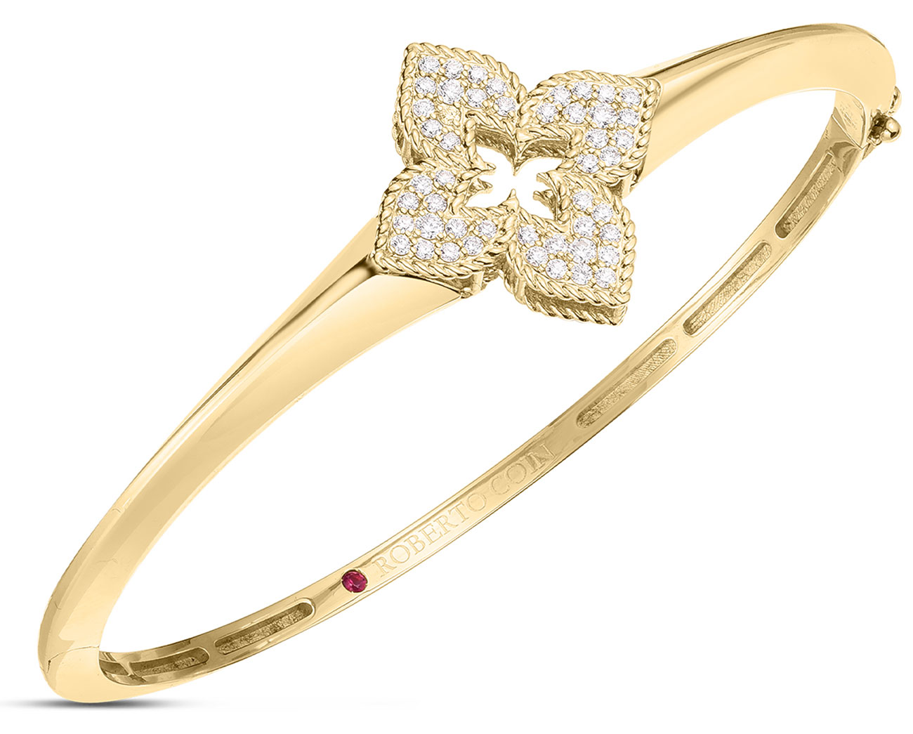 Roberto Coin 18K Y Gold Venetian Princess Dia Bangle 7773371AYBAX