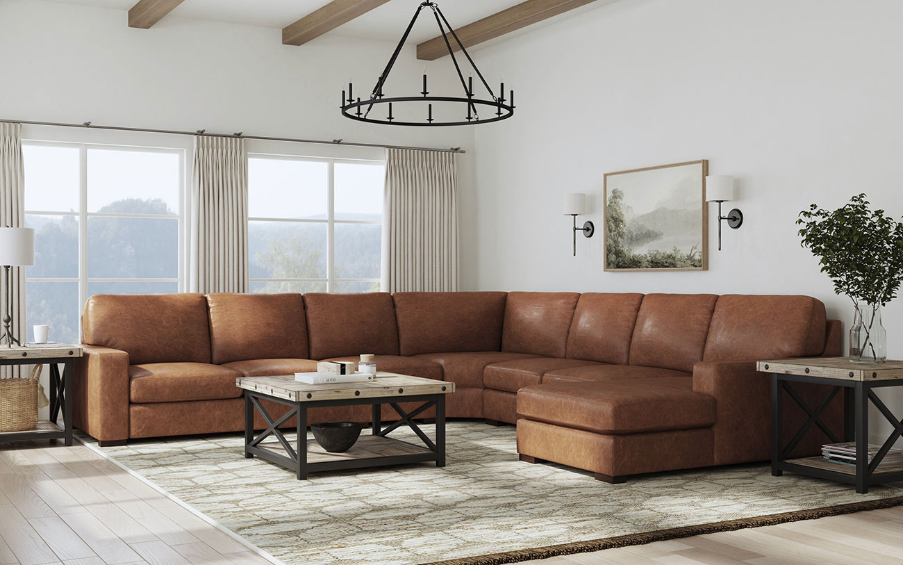 Flexsteel Endurance Chestnut Recliner Sectional | Abt