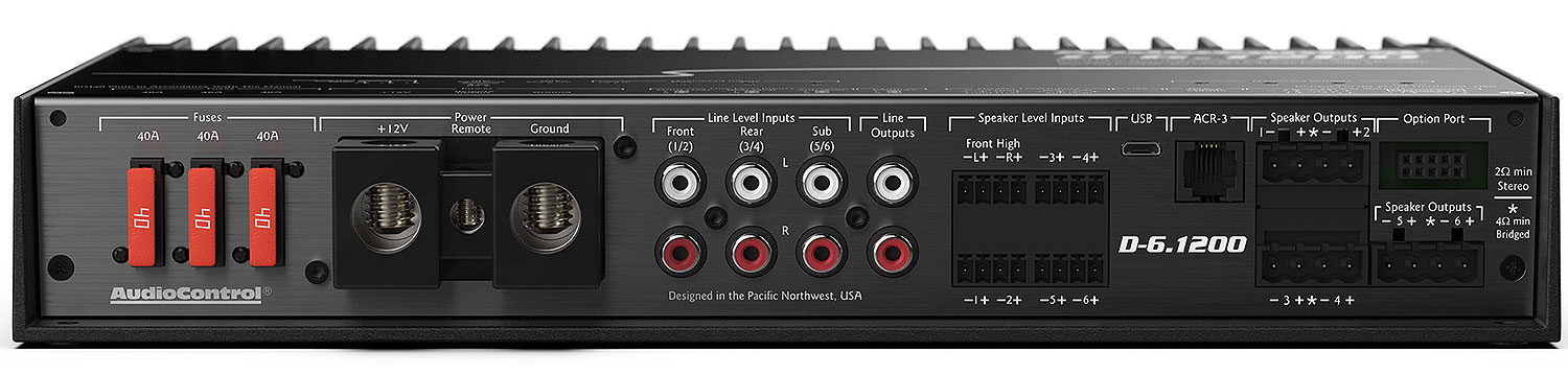 Audio Control Black 6-Channel DSP Matrix Amplifier D-6.1200