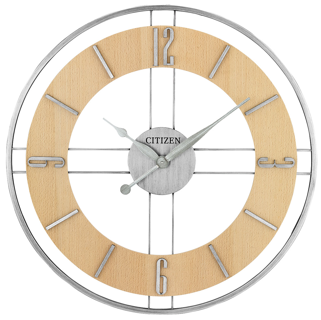 Citizen Artemis Brushed Steel Case 27" Wall Clock CC2123