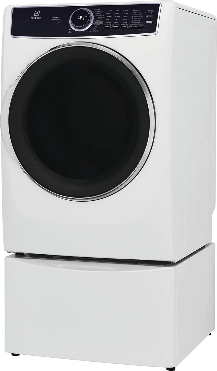 Electrolux ELFE7637AW 8 Cu. Ft. White Steam Electric Dryer | Abt