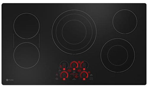 GE Profile 36" Black Electric Cooktop PEP7036DTBB | Abt