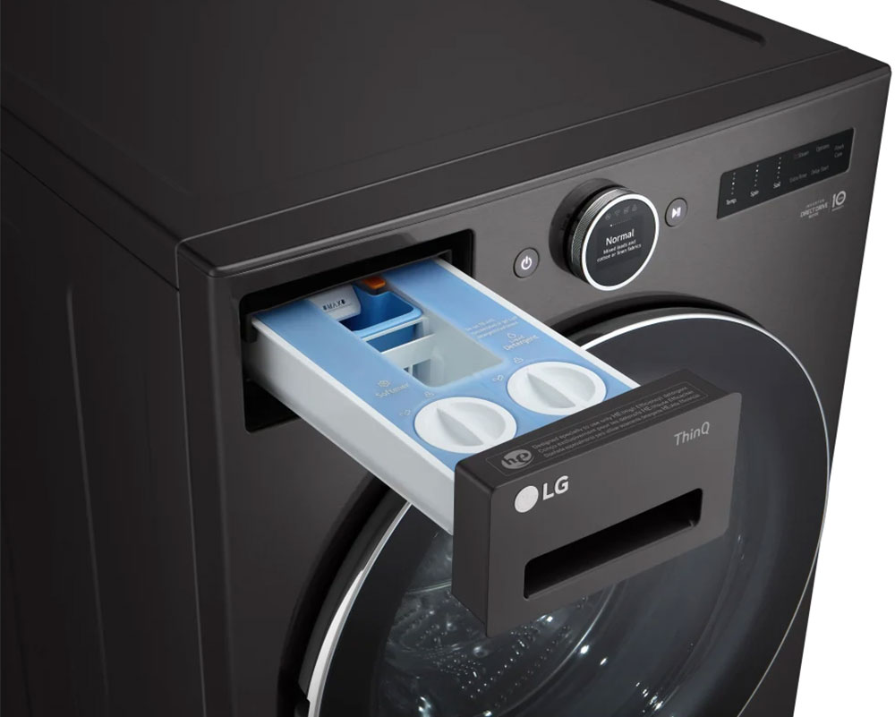 LG WM6700HBA 5 Cu. Ft. Black Steel Smart Front Load Washer | Abt