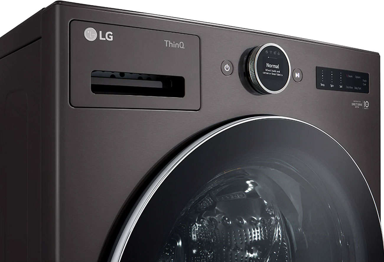 LG WM6700HBA 5 Cu. Ft. Black Steel Smart Front Load Washer | Abt