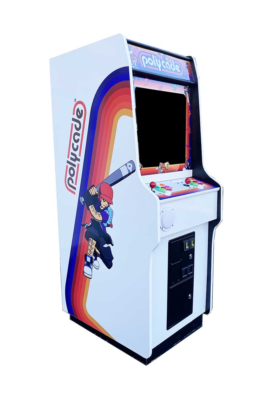 Polycade Retro White/Stripes Arcade Machine - RETRO | Abt