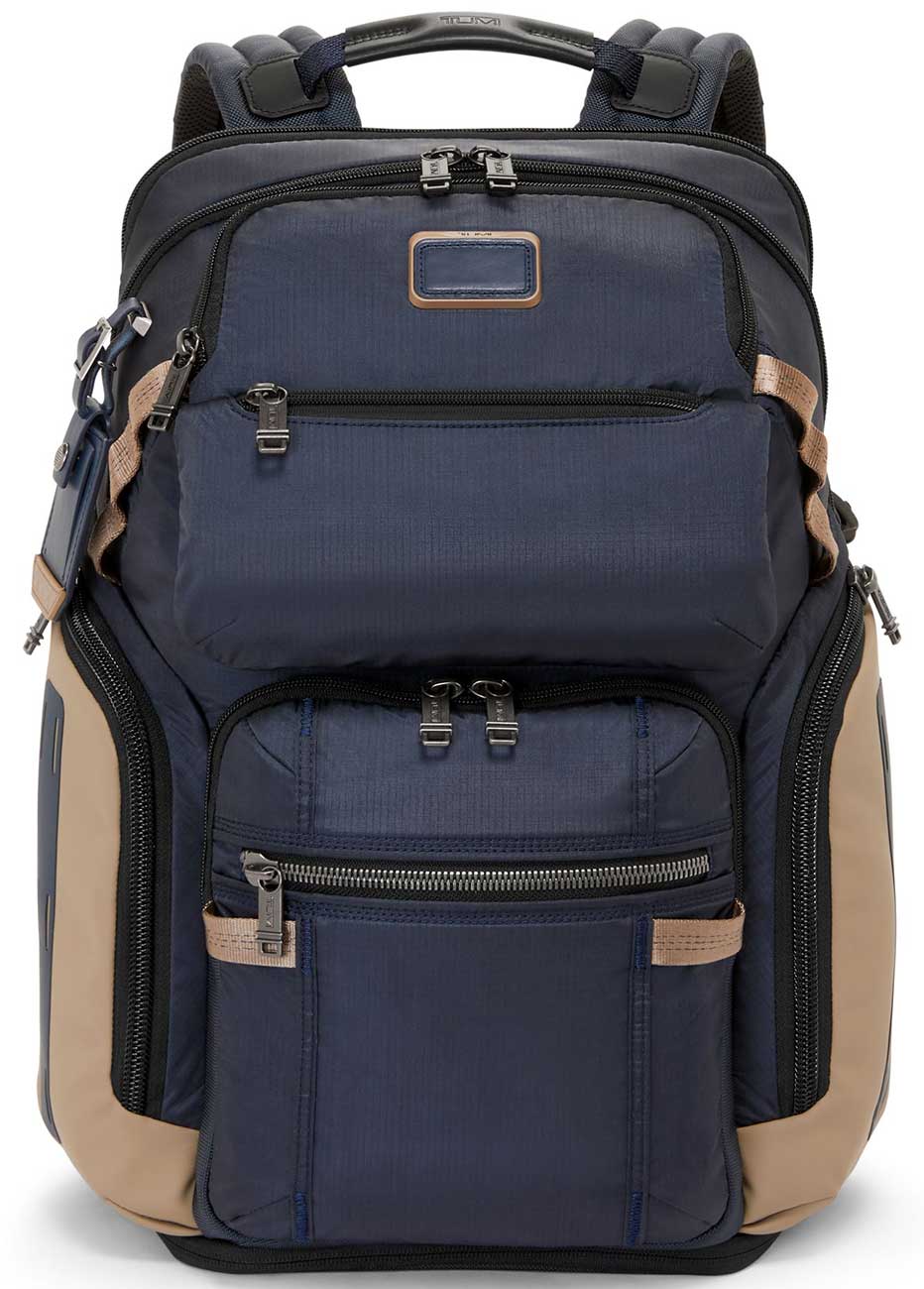 TUMI Alpha Bravo Nomadic Backpack In Midnight Navy & Khaki 146690-A052