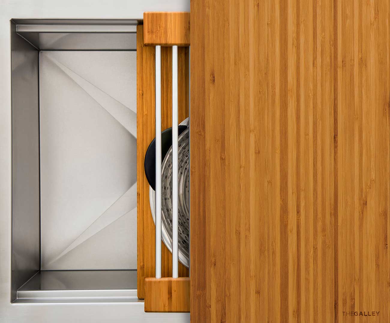 The Galley 24-Inch Natural Golden Bamboo Ideal Workstation 2C - IWS-2-C ...