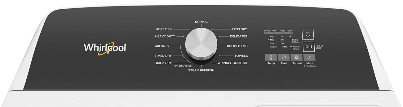 Whirlpool 7 Cu. Ft. White Electric Dryer WED5050LW | Abt