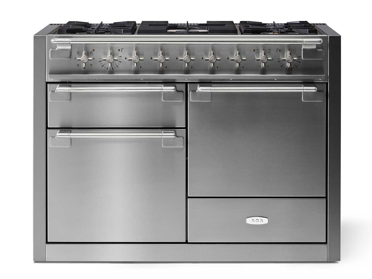 AGA Elise Dual Fuel Range 48-Inch in Stainless - AEL481DFSS | Abt