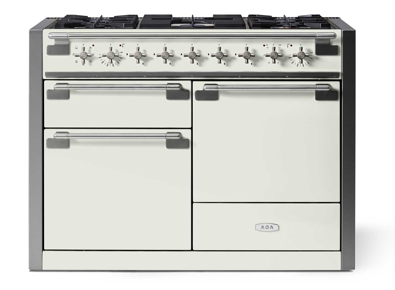 AGA Elise Dual Fuel Range 48-Inch White - AEL481DFWHT | Abt
