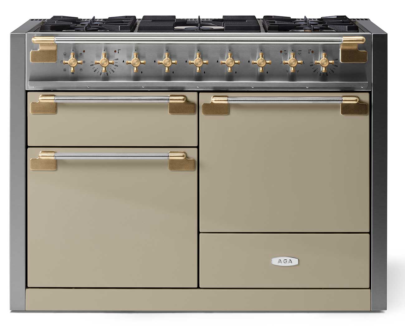 AGA Elise Dual Fuel Range 48in Fawn Brass - AEL481DFABFWN | Abt