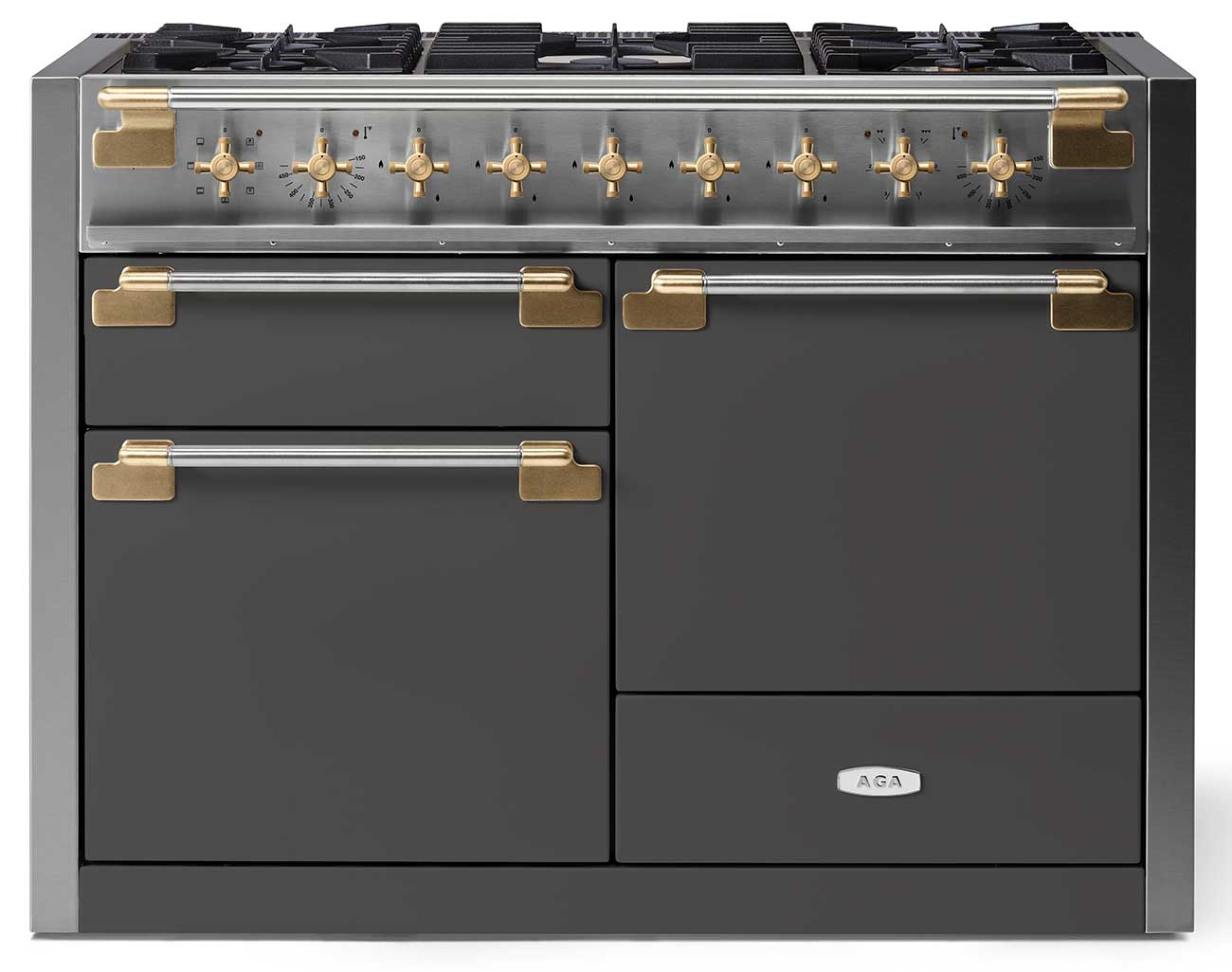 AGA Elise Dual Fuel Range 48in Slate Brass - AEL481DFABSLT | Abt