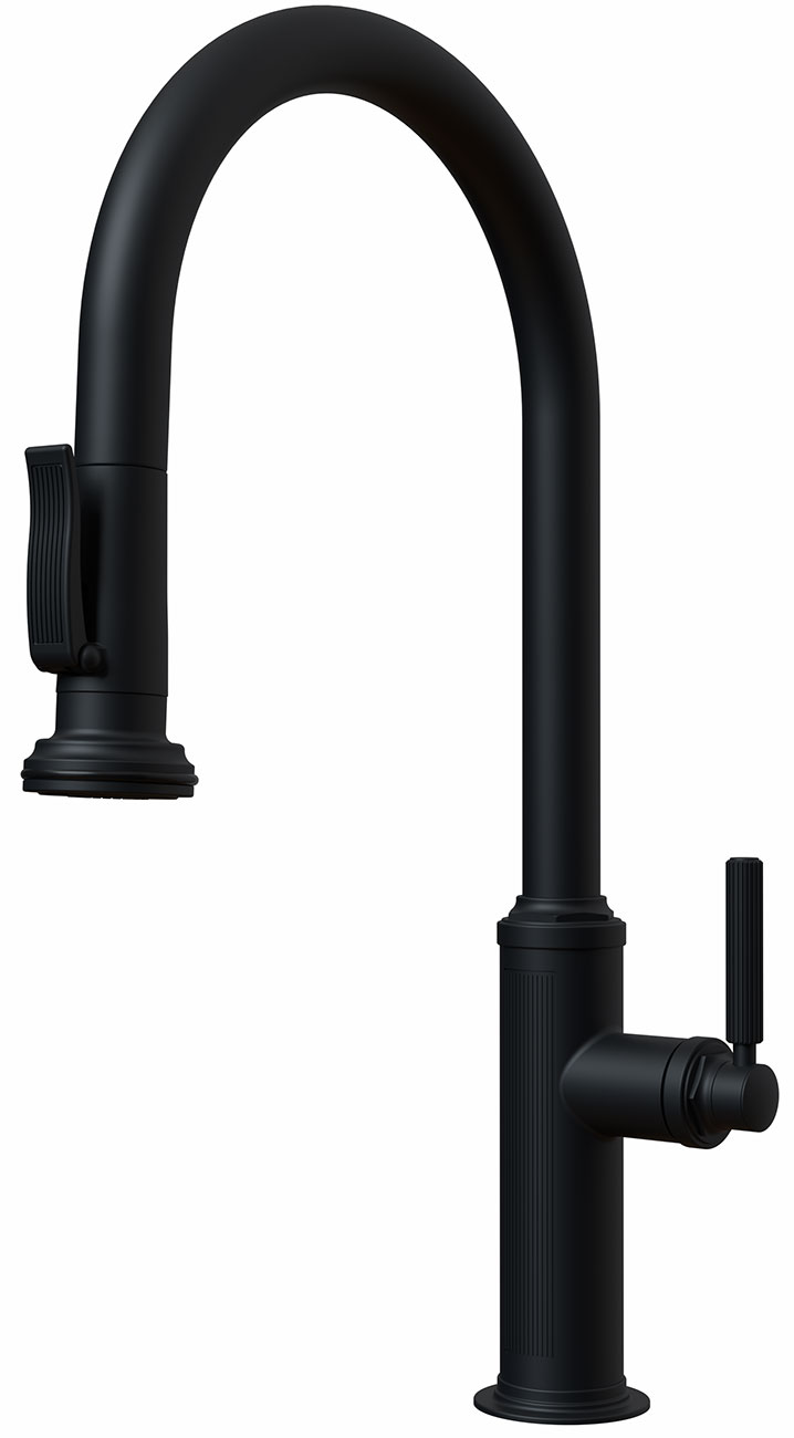 Aspect Stresa Pulldown Faucet Lever Sprayer in Matte Black - ST110-2-MB