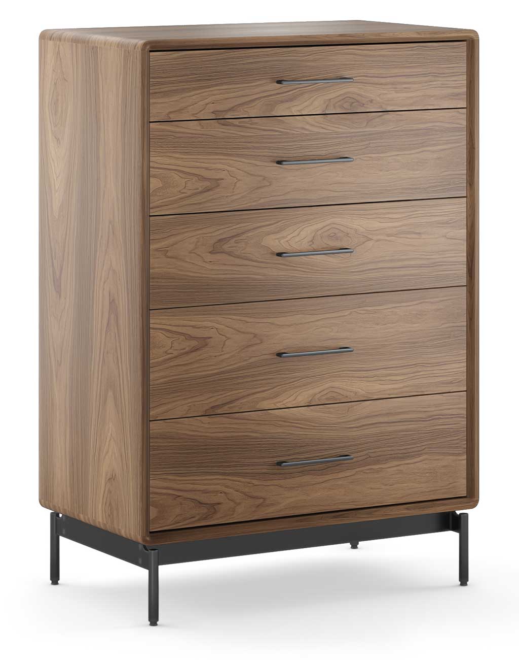 BDI Linq 5-Drawer Tall Modern Wardrobe Chest in Natural Walnut - 9185 WL