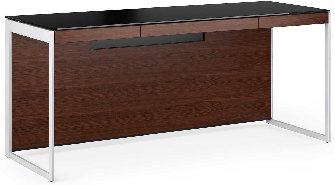 BDI Sequel Desk In Chocolate Walnut And Satin Nickel - 6101 CWL/S