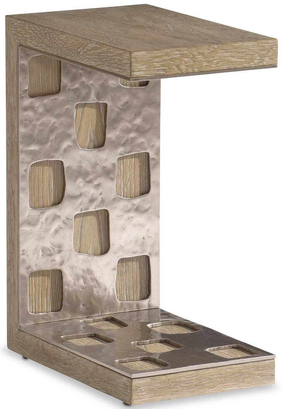 Bernhardt Aventura Accent Table in Marcona | Frosted Nickel - 318112