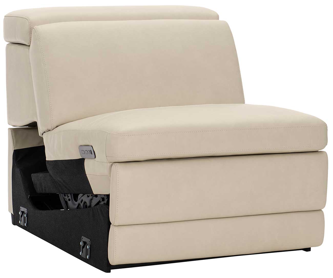 Bernhardt Lioni Armless Power Motion Chair in Cream Leather - 9555RBO