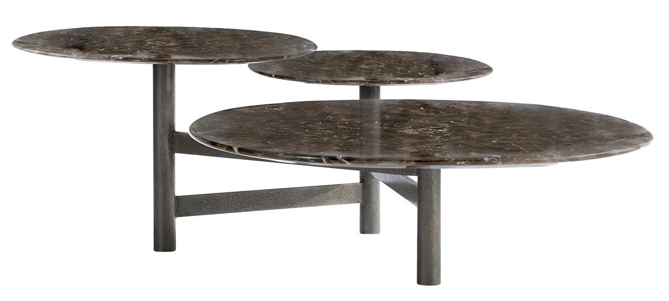 Bernhardt Nez Cocktail Table in Brown | Graphite - 321026 | Abt