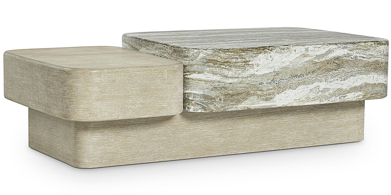 Bernhardt Arcadia Cocktail Table in Kalta Faux Stone | Clay - 334022