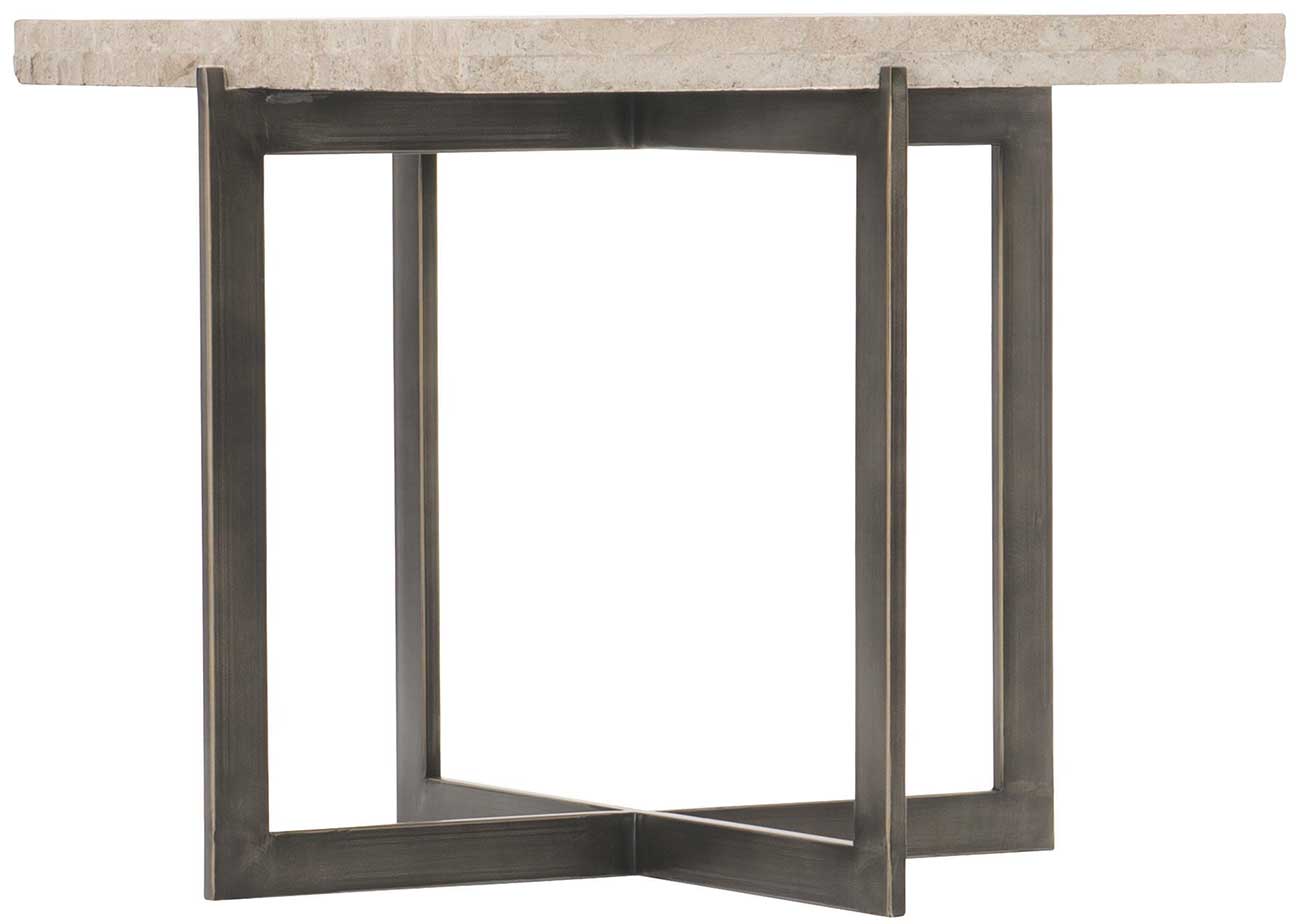 Bernhardt Hathaway Cocktail Table in White Travertine | Bronze - 510011