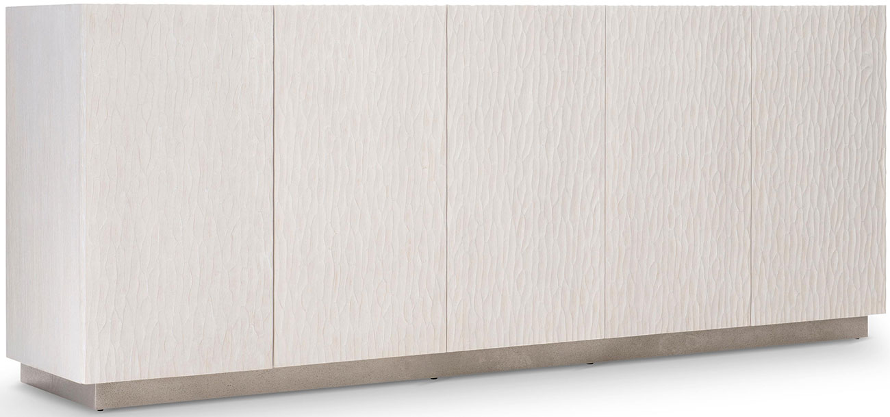 Bernhardt Solaria Credenza in Weathered Bone | Shiny Nickel - 310880
