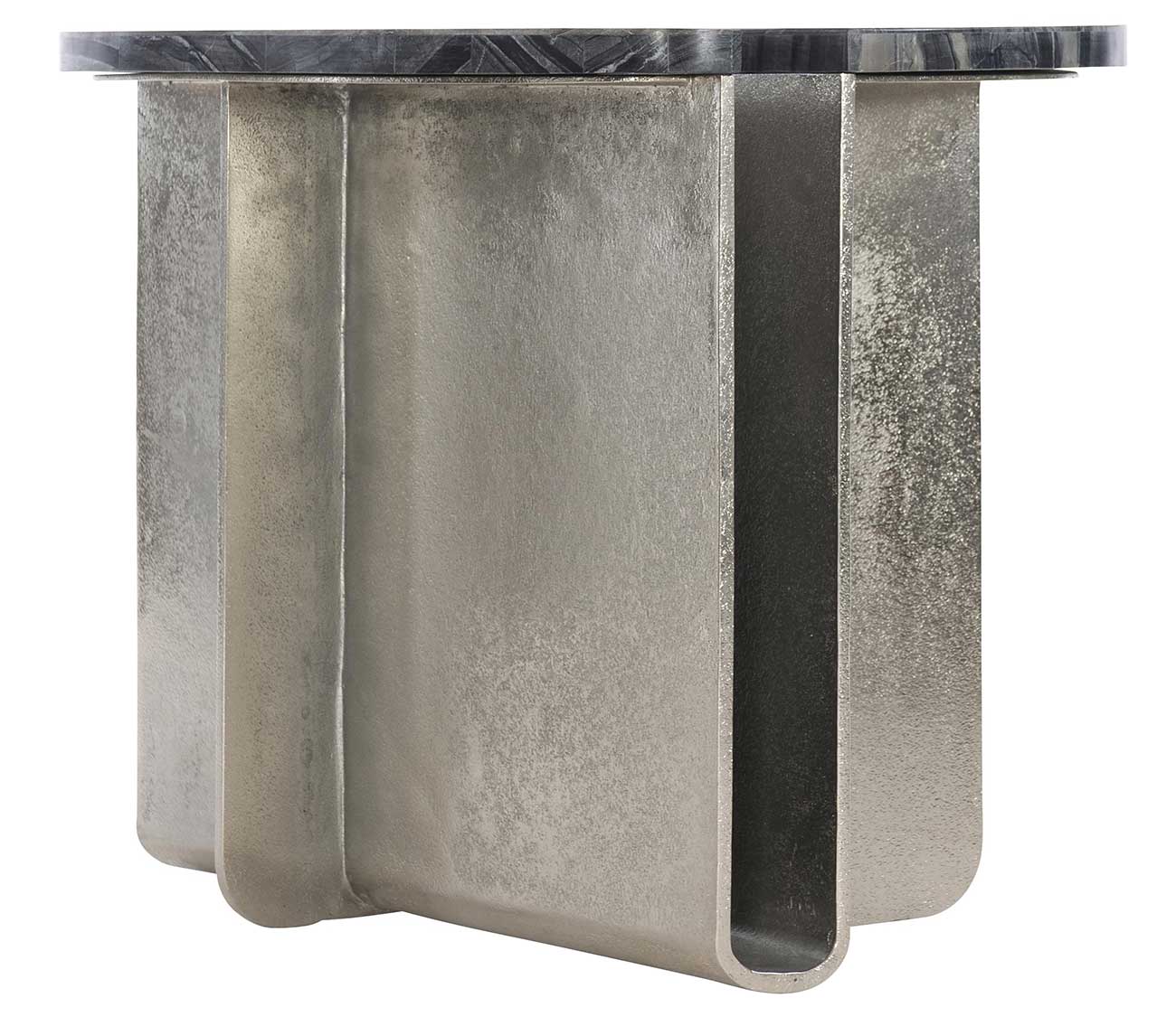 Bernhardt Tegan Side Table in Black Forest Marble | Nickel - 305123