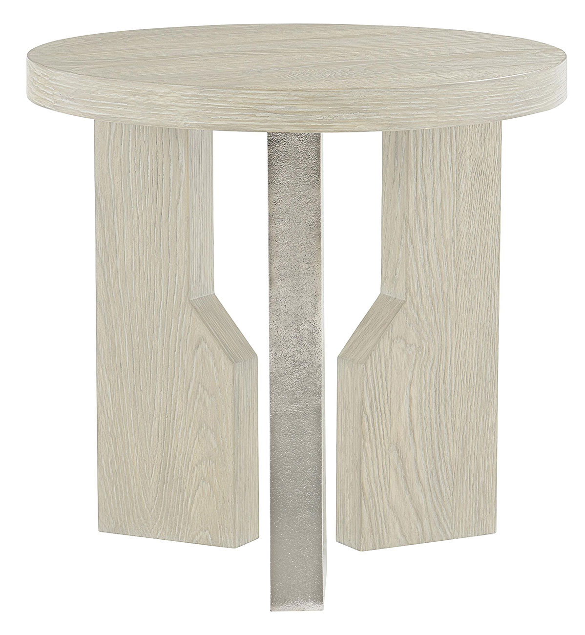 Bernhardt Ellis Side Table in Jicama | Shiny Nickel - 305124 | Abt