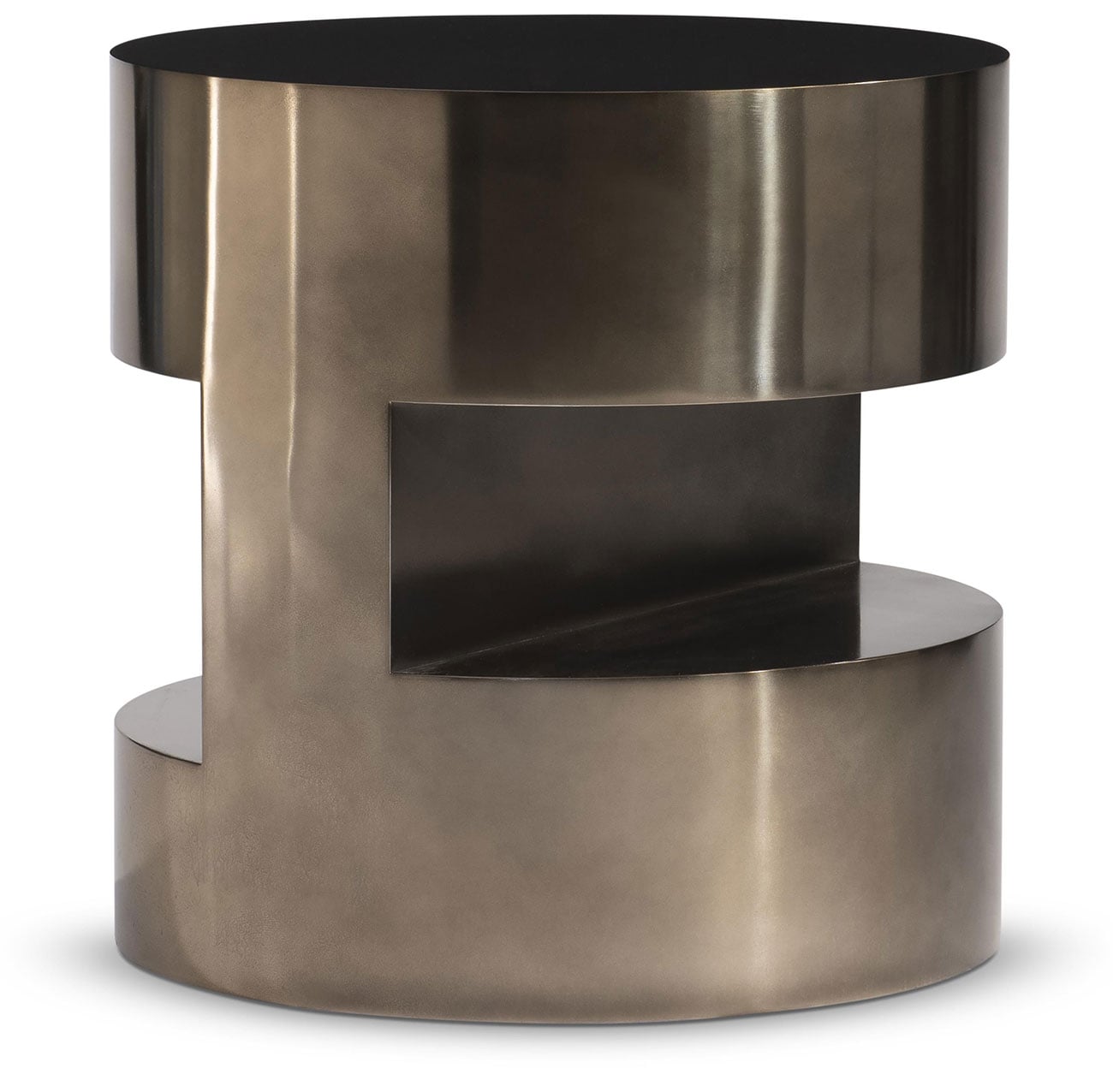 Bernhardt Cassie Side Table in Dark Bronze Finish - 332122