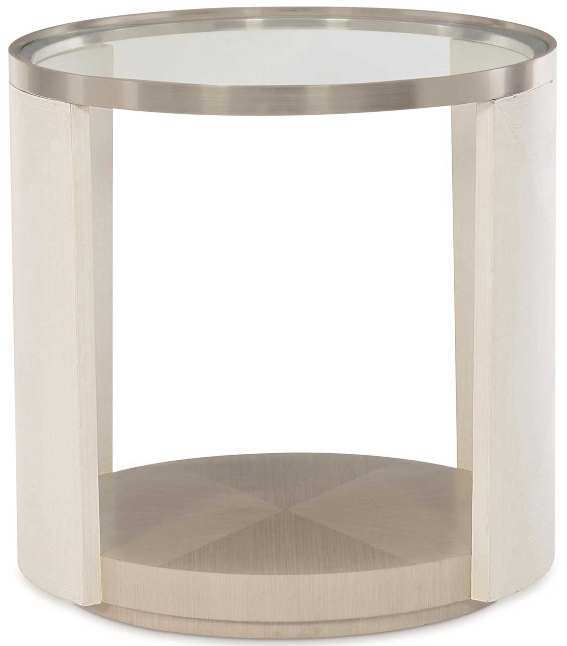 Bernhardt Axiom Side Table in Brushed Silver | Linear White | White ...