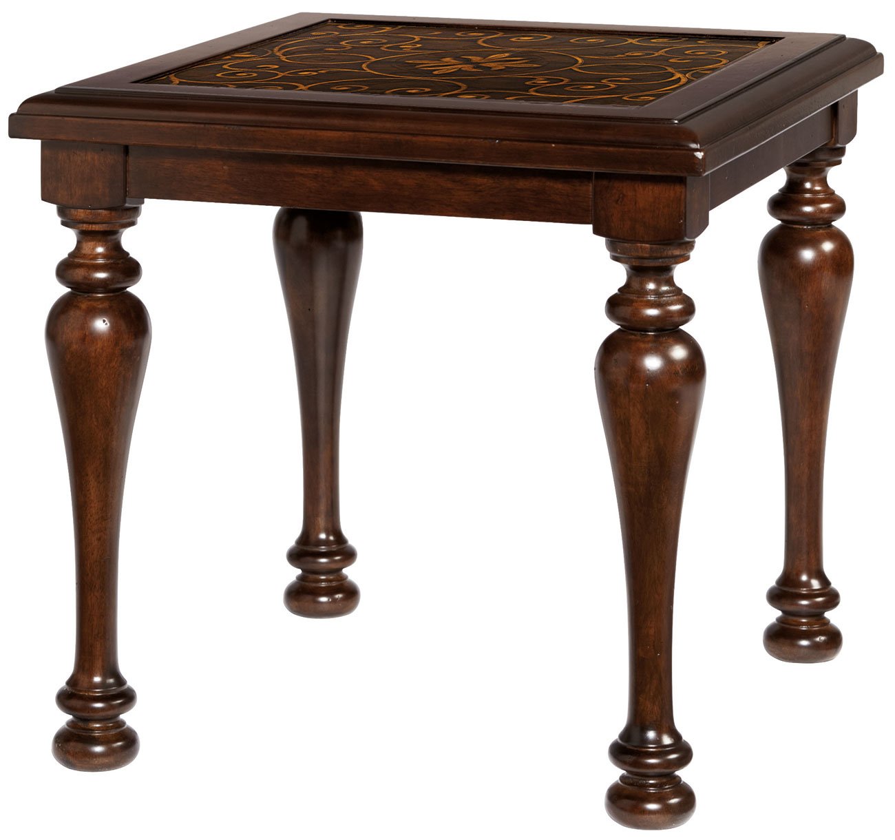 Bernhardt Valencia Square Side Table in Brown - 475121 | Abt