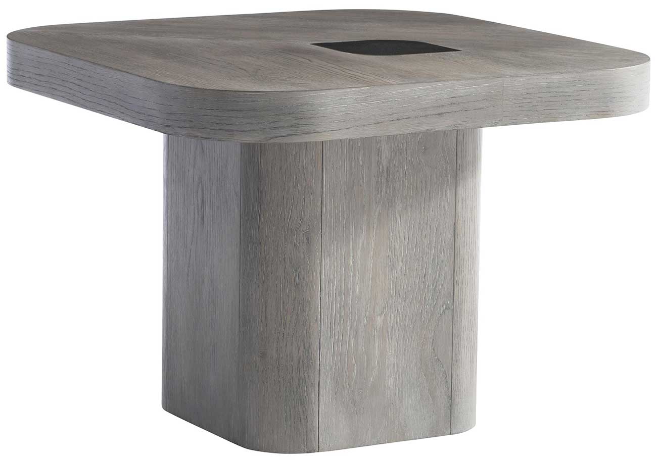 Bernhardt Marcato Side Table in Cerused Greige - 497011