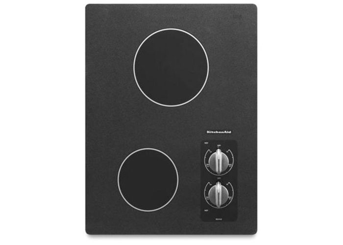 KitchenAid 15" Black Electric Cooktop KECC056RBL | Abt