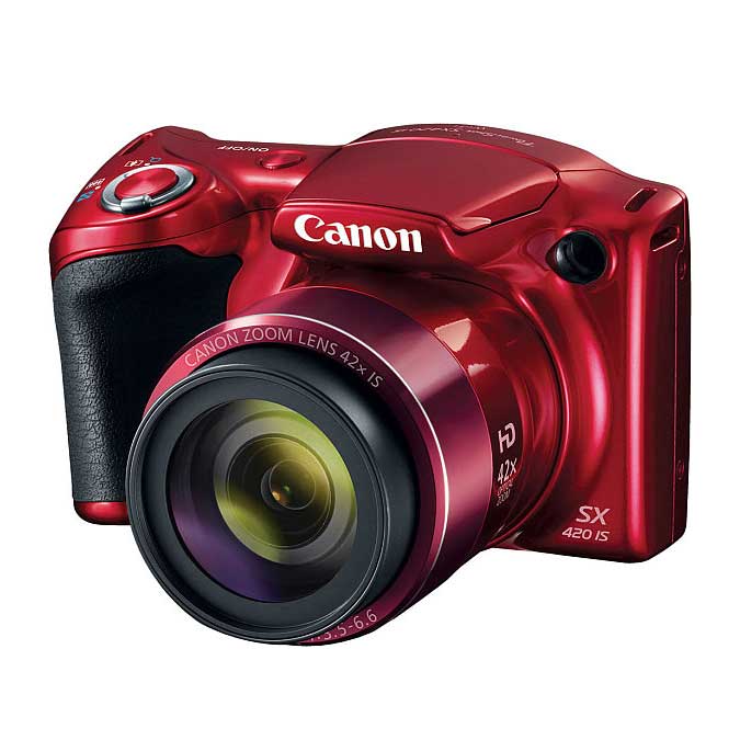 Canon PowerShot SX420 IS Red Digital Camera - 1069C001