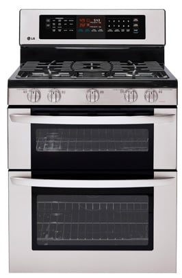 LG Stainless Freestanding Double Oven Gas Range LDG3036ST
