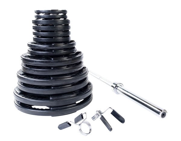 Body-Solid Plates Set Olympic Rubber Grip 300 Lbs. OSR300S