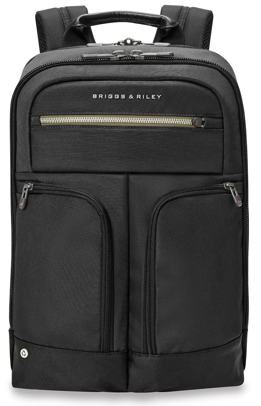 Briggs & Riley Slim Expandable Backpack in Black - AK123X-4