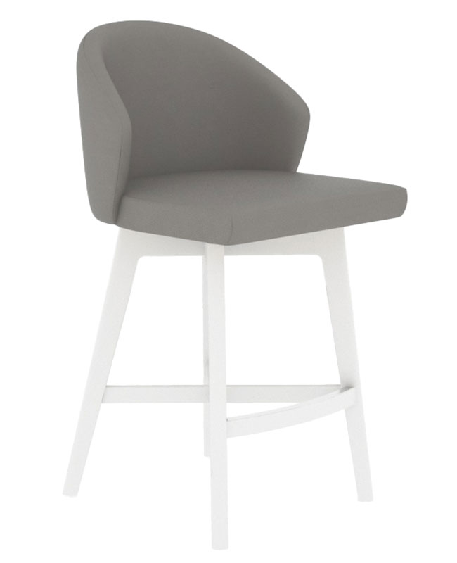 Canadel Downtown Swivel Counter Stool in Dove White | Abt