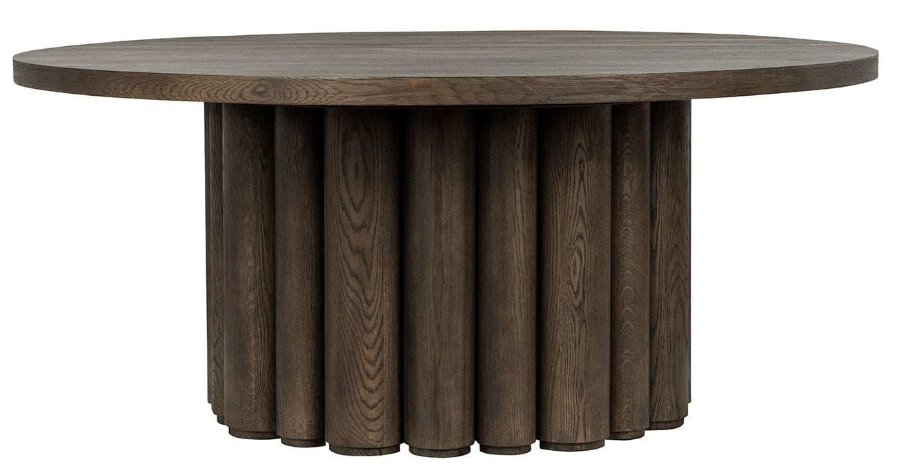 Classic Home Tiber 70" Toasted Brown Round Dining Table