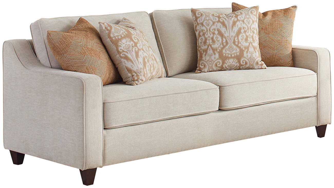 Coaster Furniture Christine Cushion Back Sofa in Beige - 552061