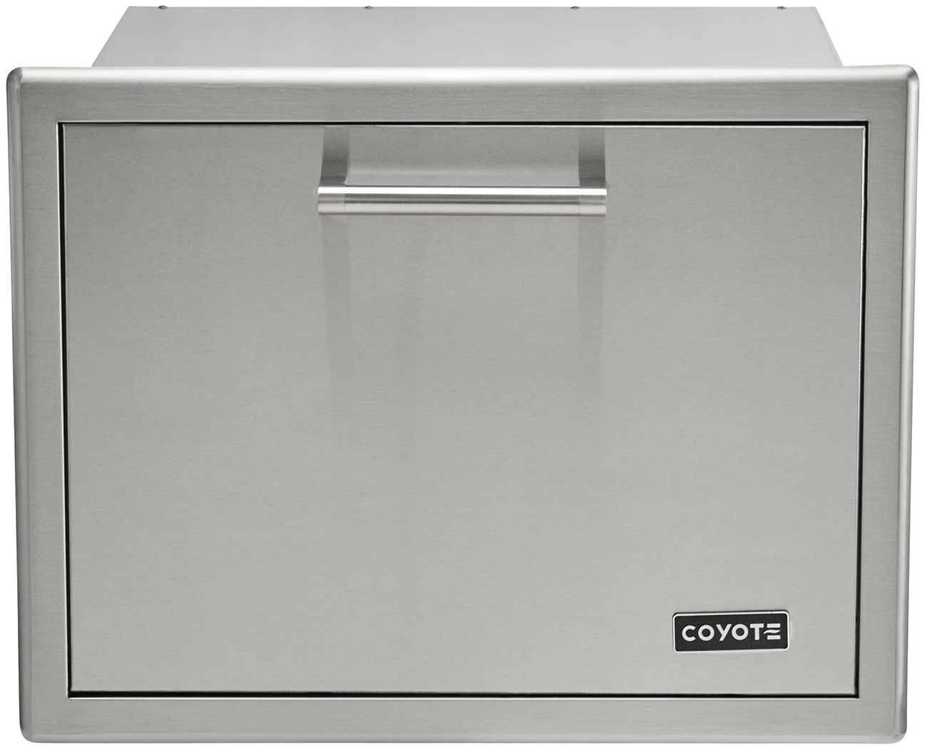 Coyote Pull Out Ice Chest 26-Inch in Stainless Steel - C3-CPOC