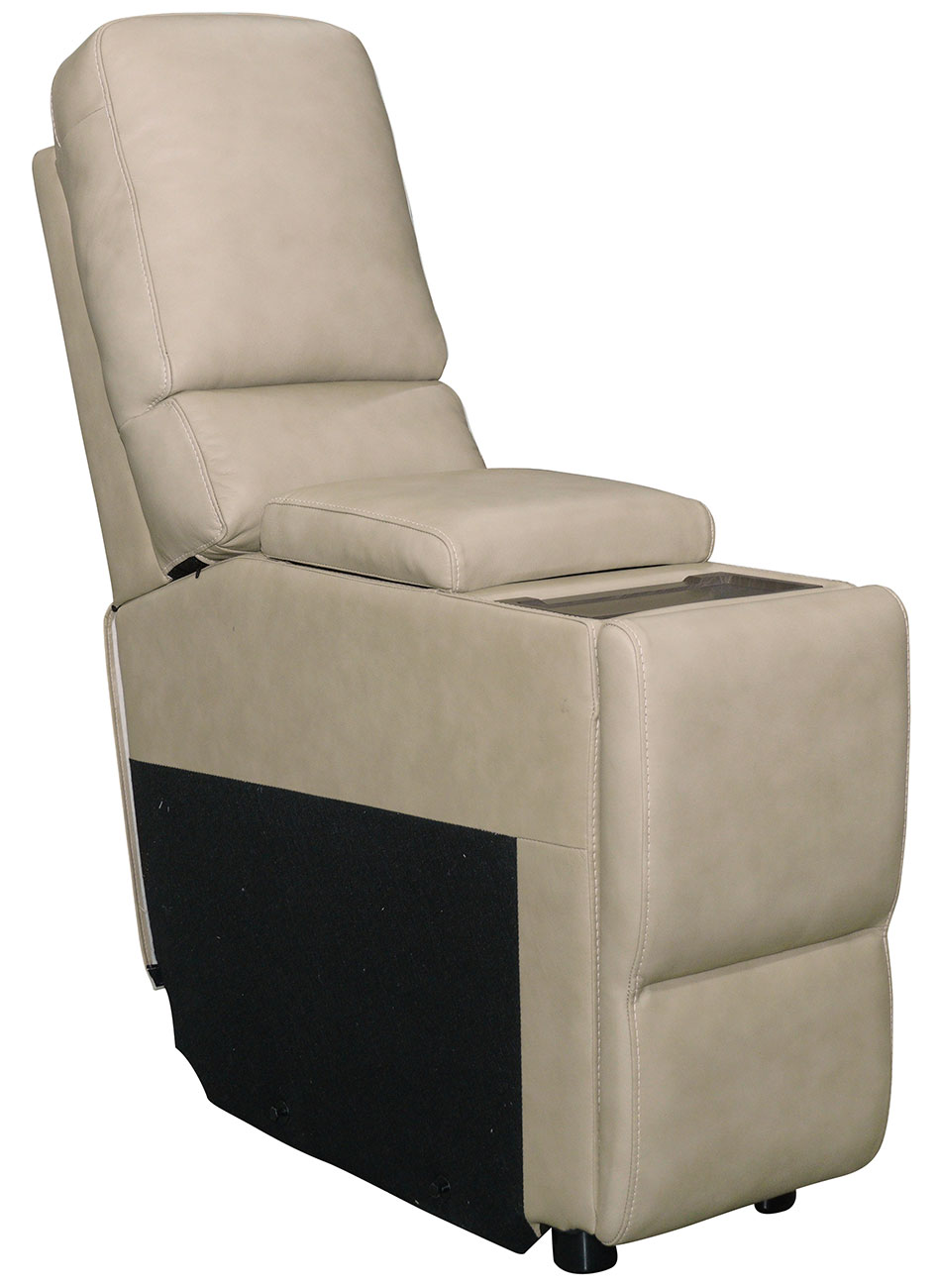 Flexsteel Henry Straight Console in Beige Leather - 1041-72-946-80