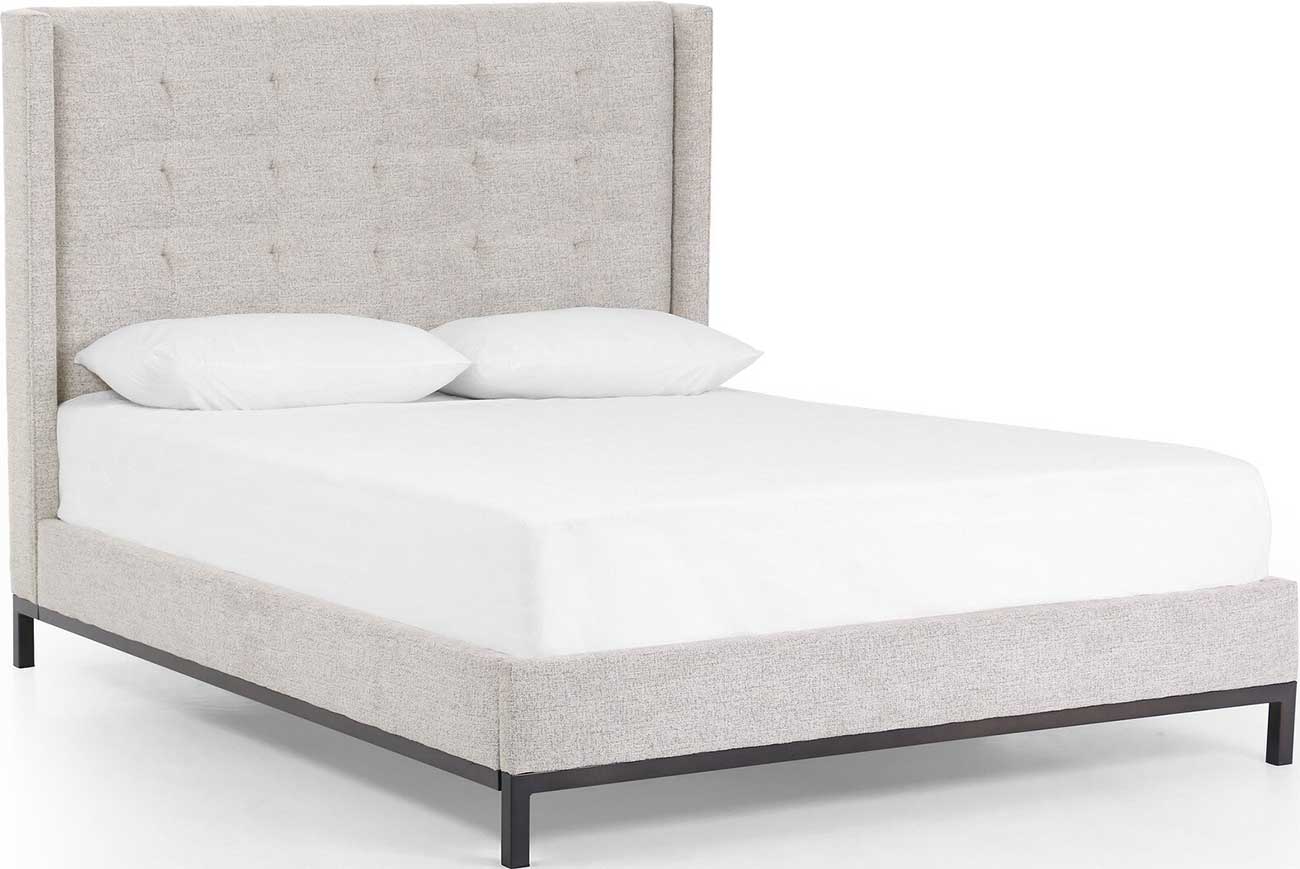 Four Hands Newhall King Bed 55-Inch in Plushtone Linen - 106113-009