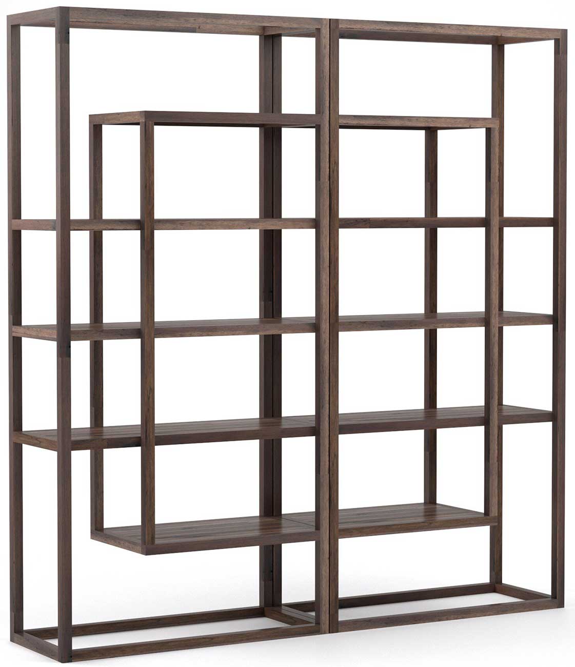 Four Hands Waylon Double Bookshelf in Harvest Brown - 232215-001 | Abt