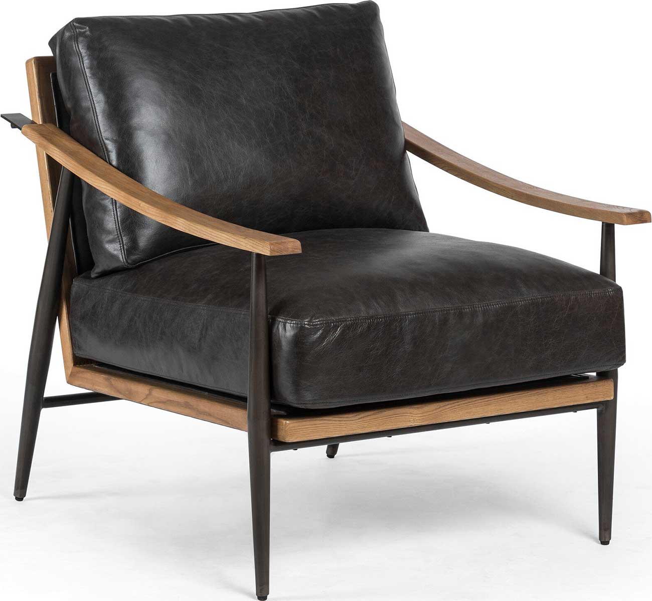 Four Hands Kennedy Chair in Sonoma Black Leather - 100970-003