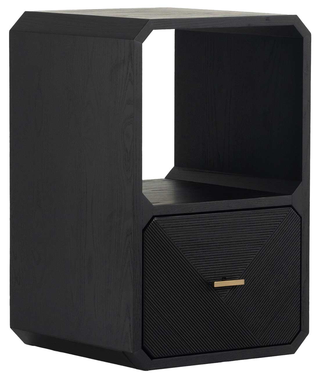 Four Hands Caspian End Table in Black Ash - 231407-002